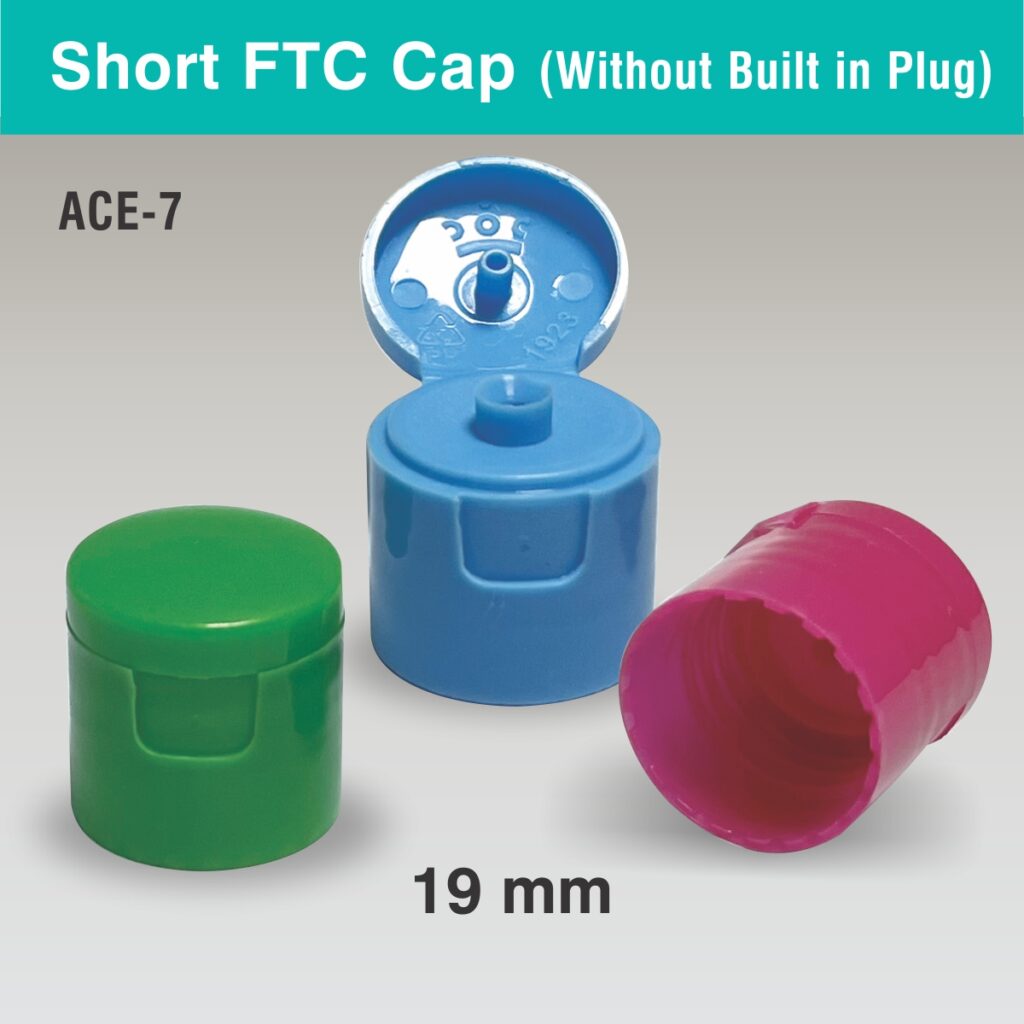 19mm Short Without Plug Flip Top Cap (FTC) - 19 mm – ACE -7 | Regent Plast